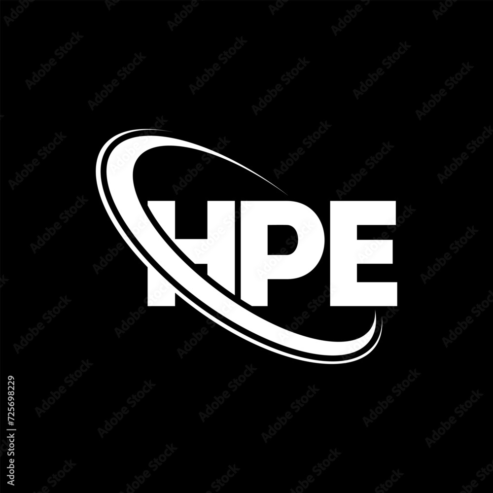 HPE logo. HPE letter. HPE letter logo design. Initials HPE logo linked ...