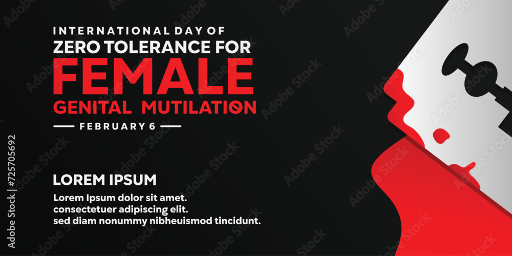 Female Genital Mutilation with Razor and Blood vector illustration ...