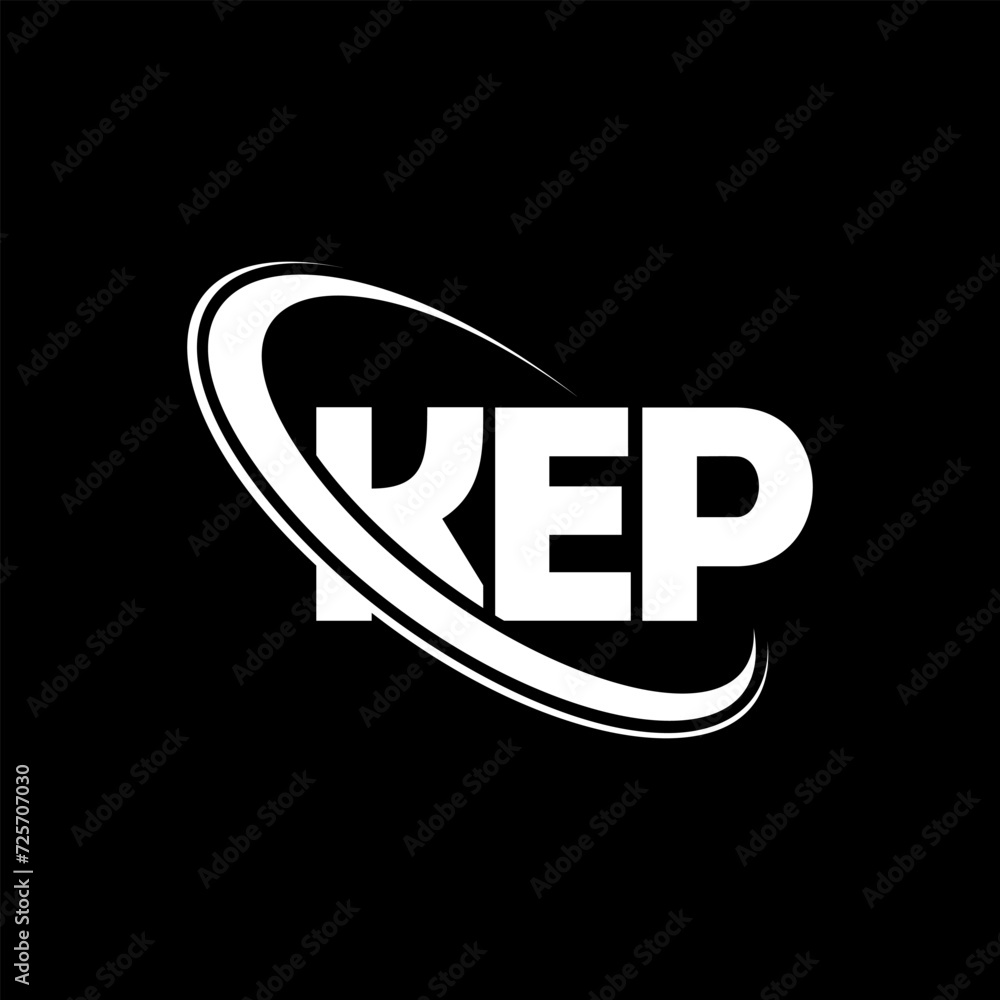 KEP logo. KEP letter. KEP letter logo design. Initials KEP logo linked ...