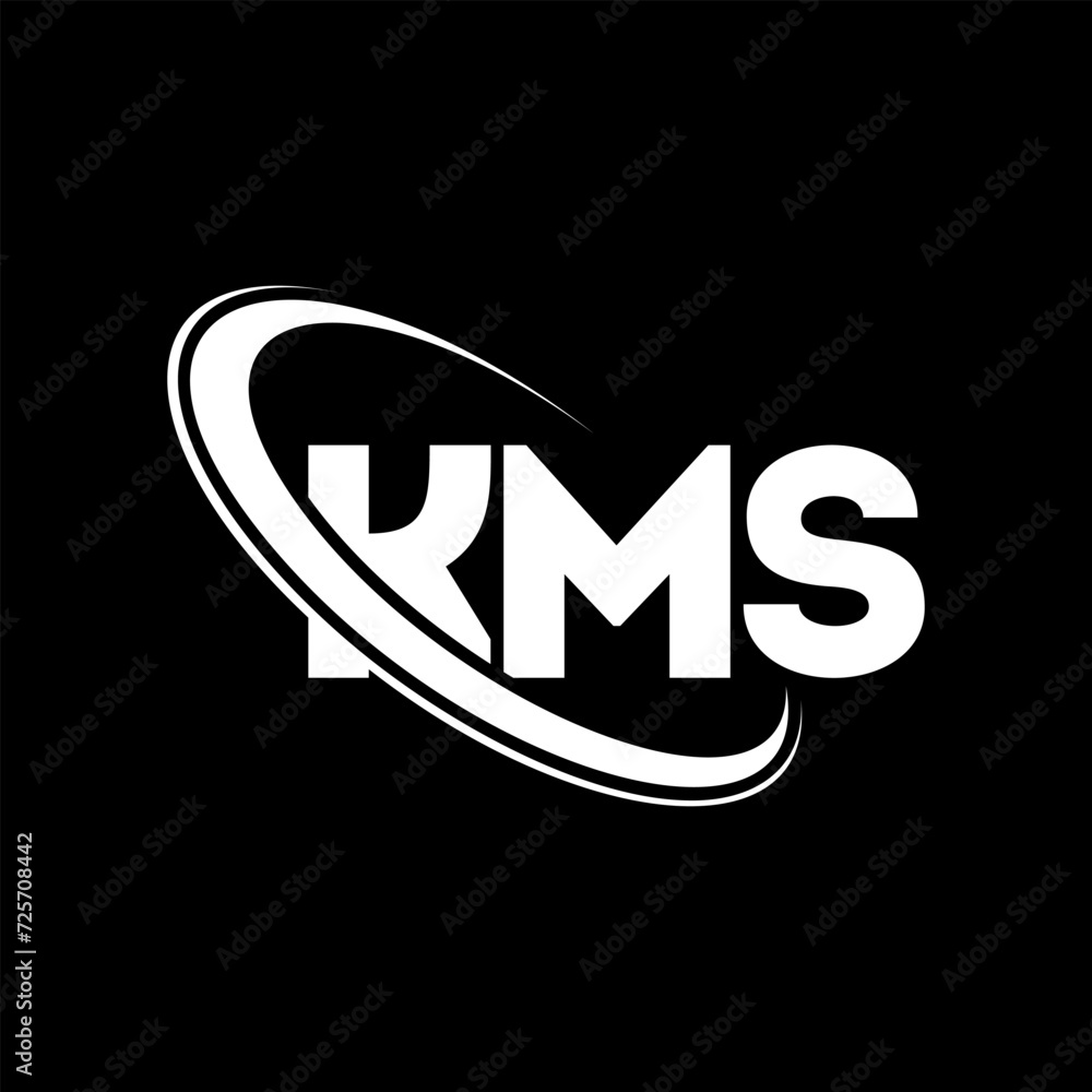 KMS logo. KMS letter. KMS letter logo design. Initials KMS logo linked ...
