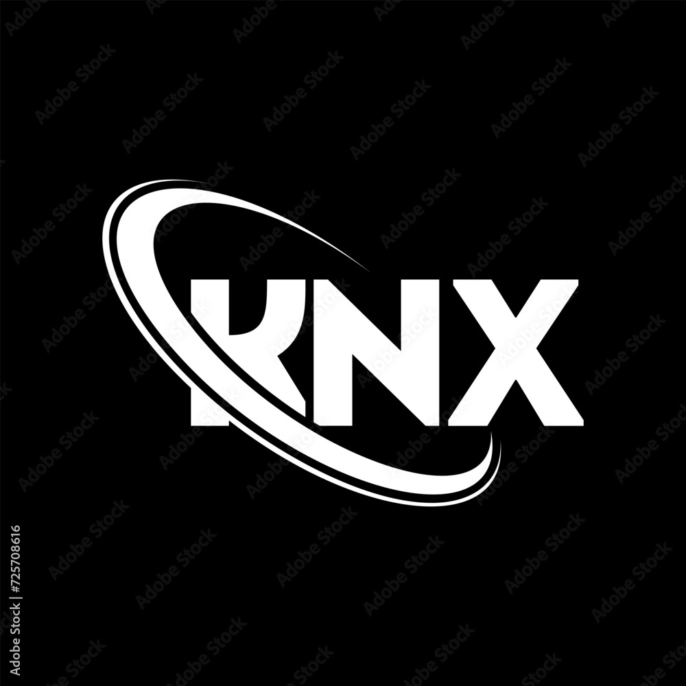 KNX logo. KNX letter. KNX letter logo design. Initials KNX logo linked ...