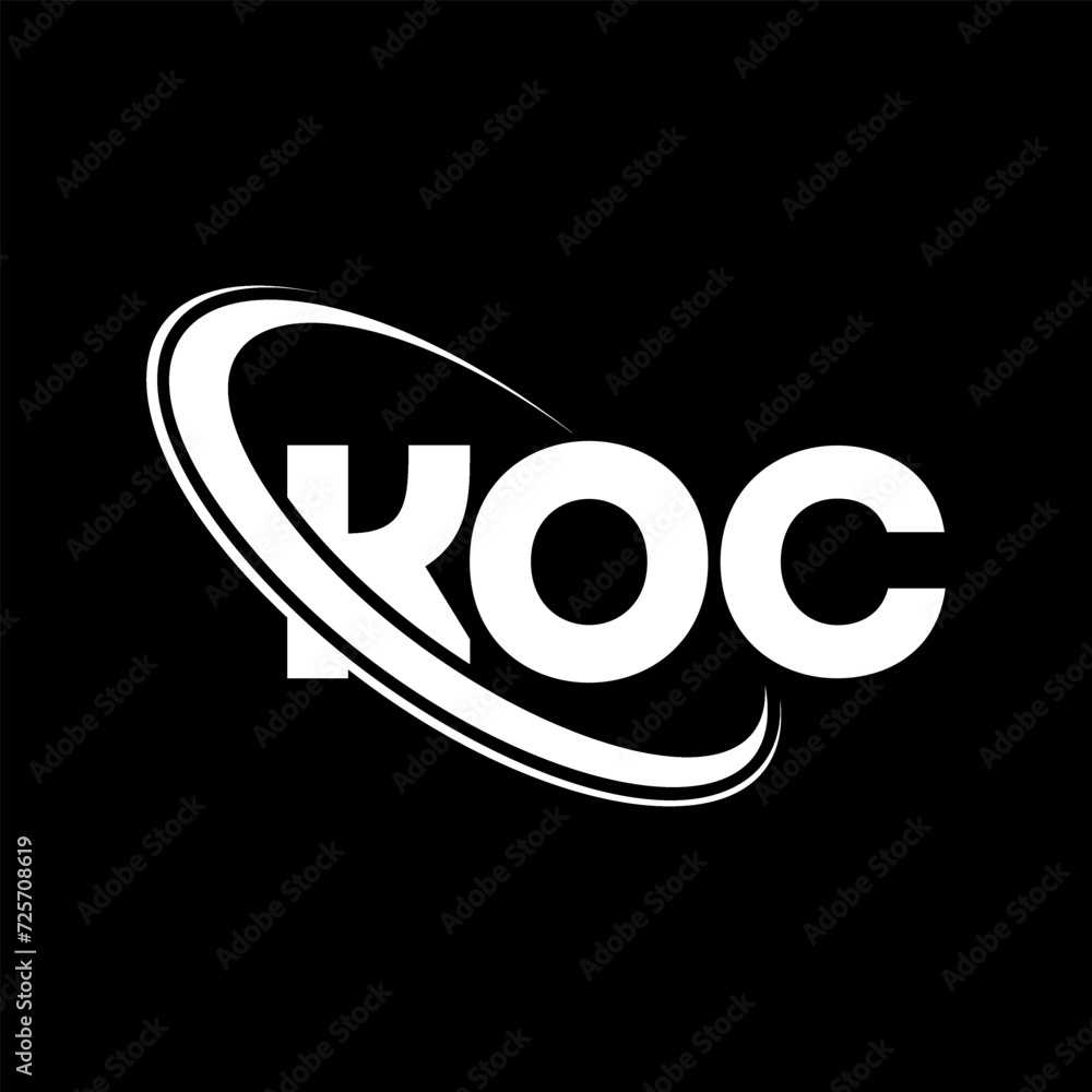 KOC logo. KOC letter. KOC letter logo design. Initials KOC logo linked ...