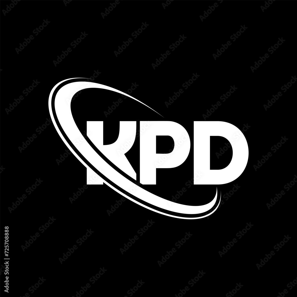 KPD logo. KPD letter. KPD letter logo design. Initials KPD logo linked ...