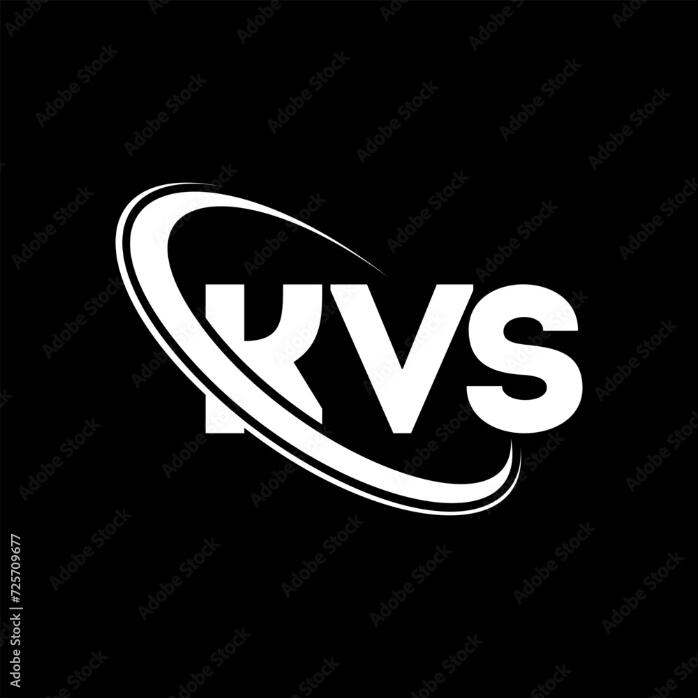 KVS logo. KVS letter. KVS letter logo design. Initials KVS logo linked ...