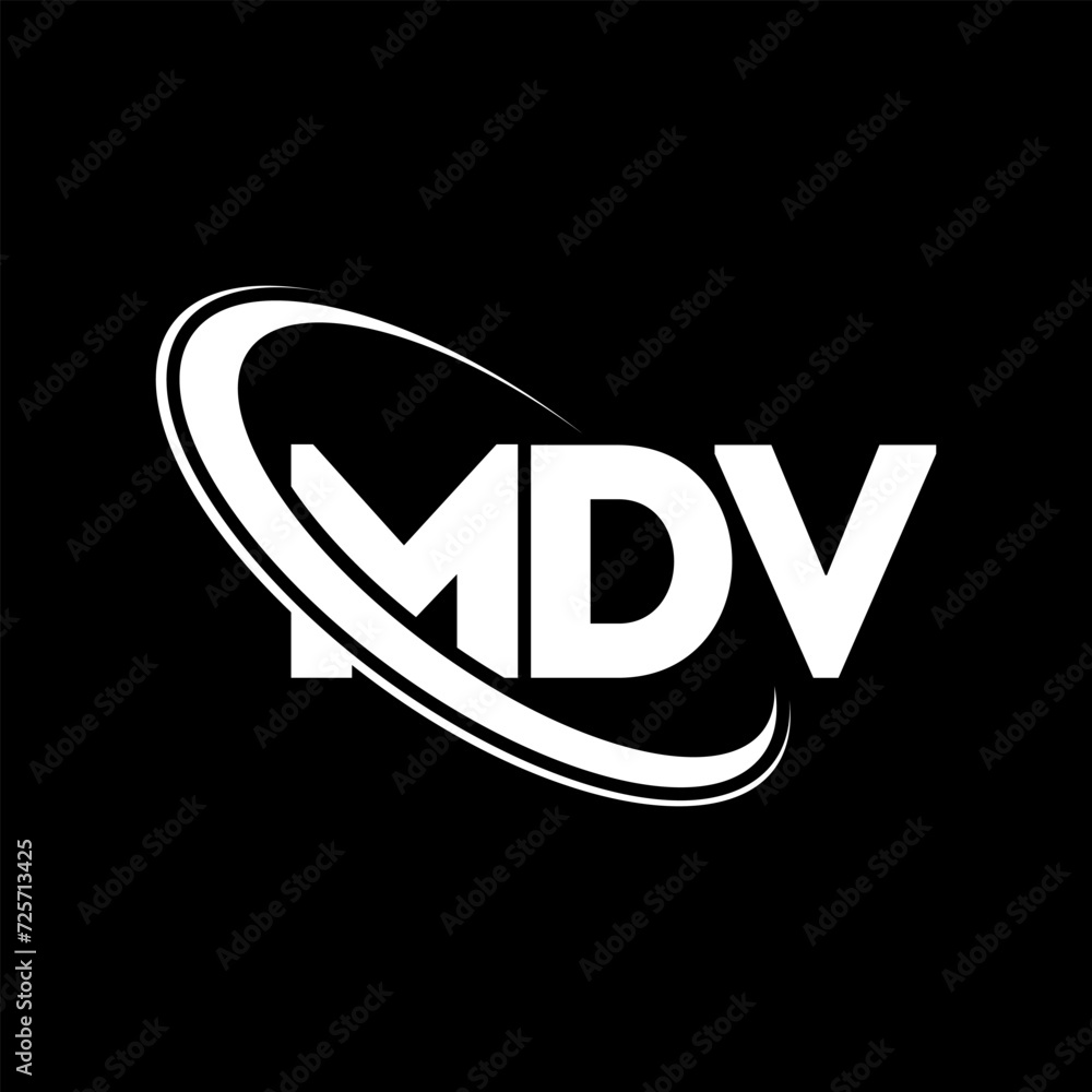 MDV logo. MDV letter. MDV letter logo design. Initials MDV logo linked with circle and uppercase ...