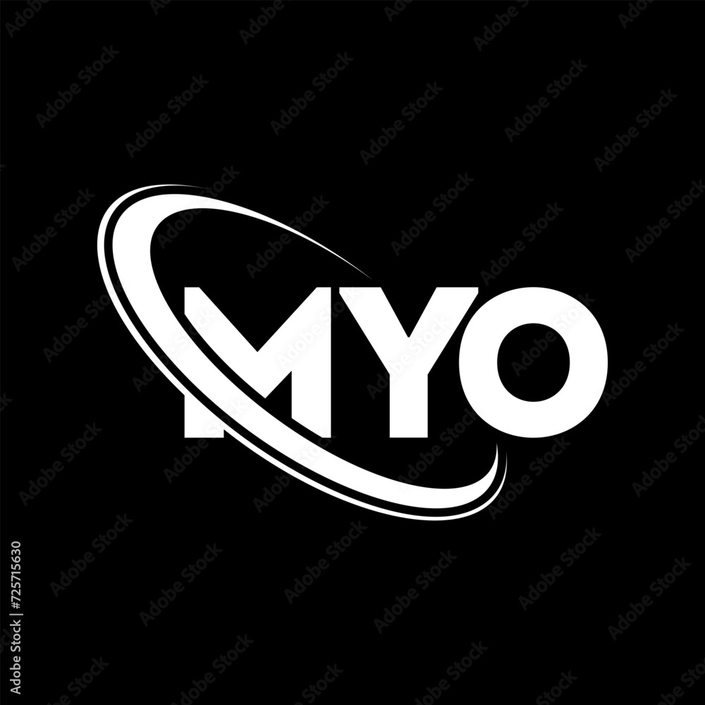 MYO logo. MYO letter. MYO letter logo design. Initials MYO logo linked ...