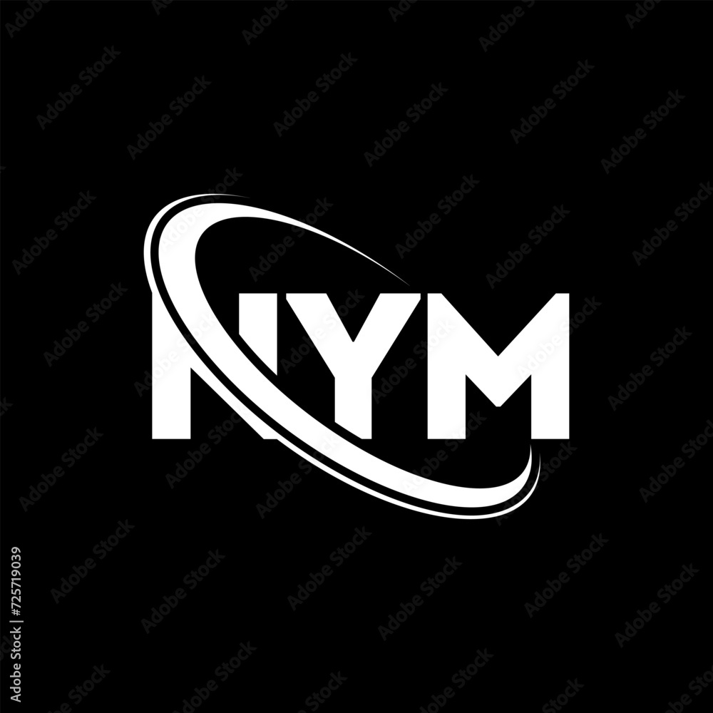 NYM logo. NYM letter. NYM letter logo design. Initials NYM logo linked ...