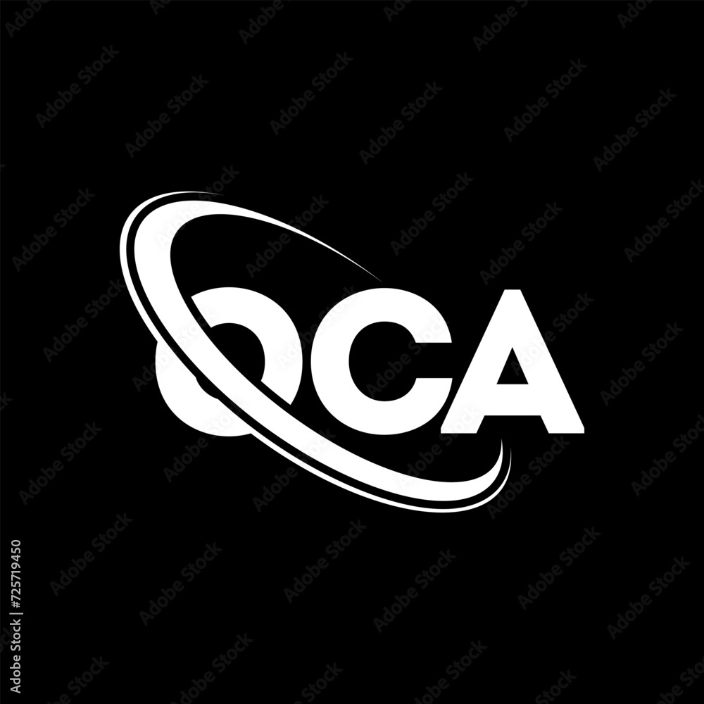 OCA logo. OCA letter. OCA letter logo design. Intitials OCA logo linked ...