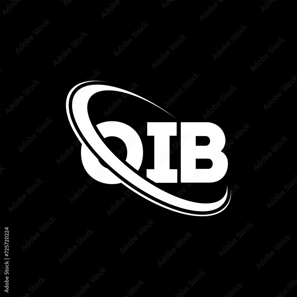 OIB logo. OIB letter. OIB letter logo design. Initials OIB logo linked ...