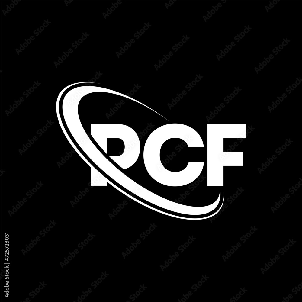 PCF logo. PCF letter. PCF letter logo design. Intitials PCF logo linked ...