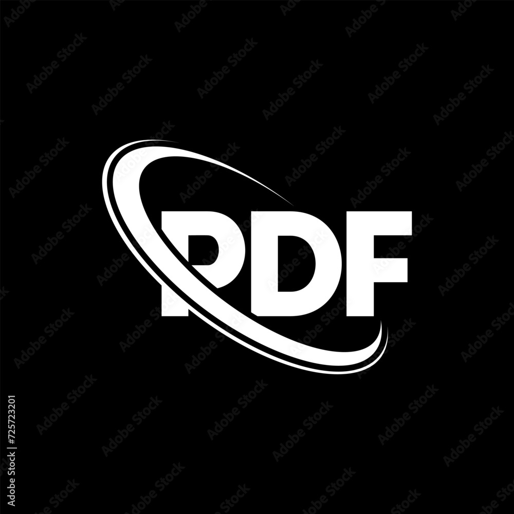 PDF logo. PDF letter. PDF letter logo design. Initials PDF logo linked ...