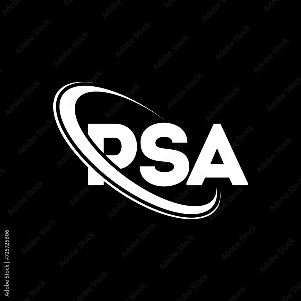 PSA logo. PSA letter. PSA letter logo design. Initials PSA logo linked ...