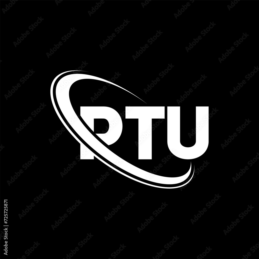 PTU logo. PTU letter. PTU letter logo design. Initials PTU logo linked ...