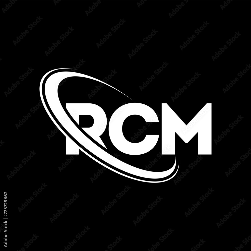 RCM logo. RCM letter. RCM letter logo design. Intitials RCM logo linked ...