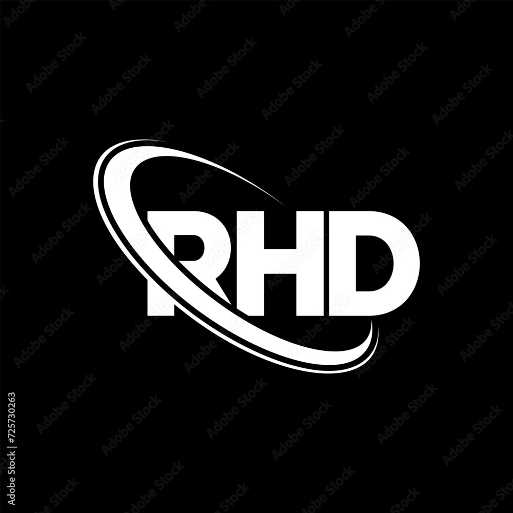 RHD logo. RHD letter. RHD letter logo design. Initials RHD logo linked ...