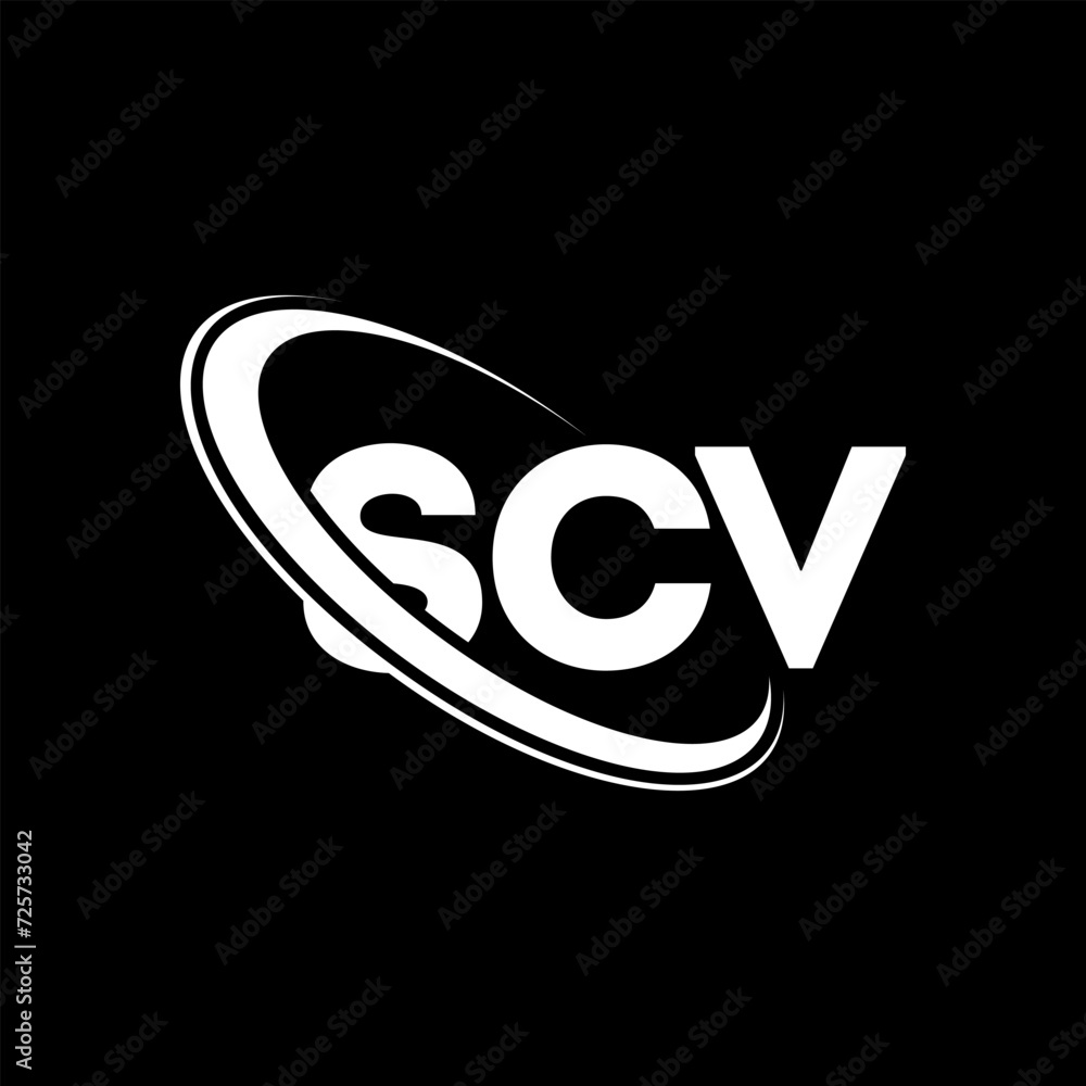 SCV logo. SCV letter. SCV letter logo design. Initials SCV logo linked ...
