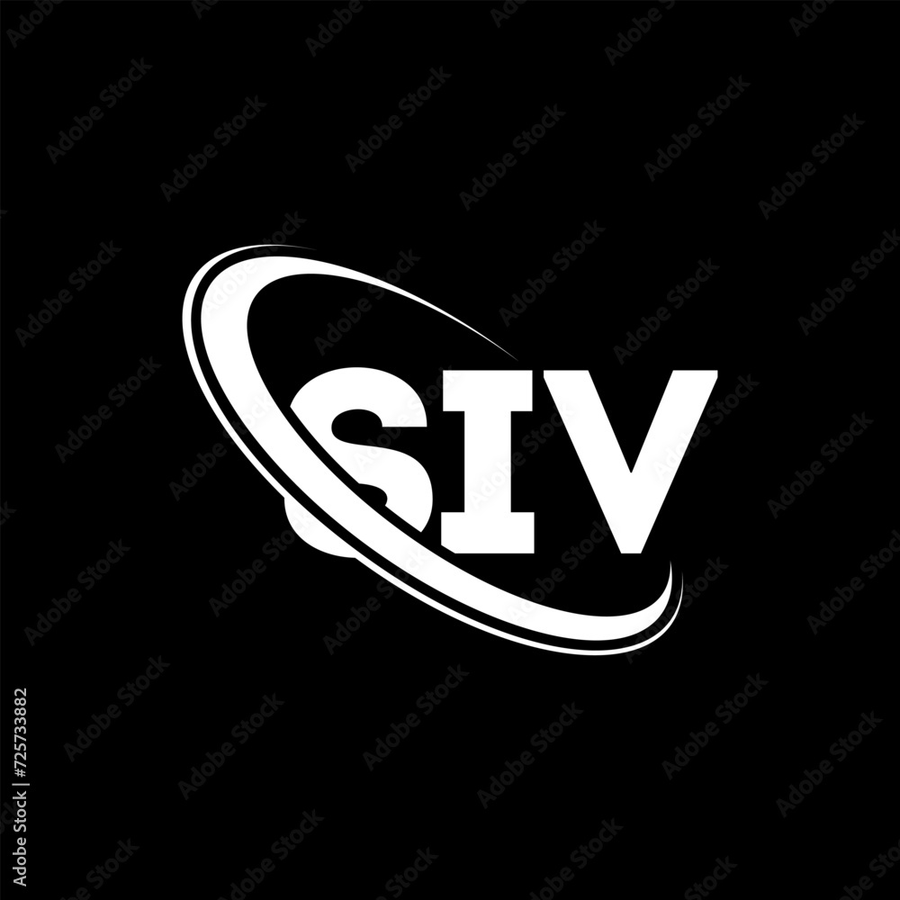 SIV logo. SIV letter. SIV letter logo design. Initials SIV logo linked ...
