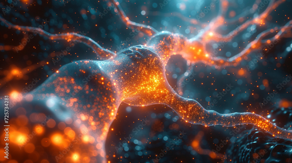fiery, neural, connection, synapse, neural network, brain, nerve, science, biology, neuroscience ...