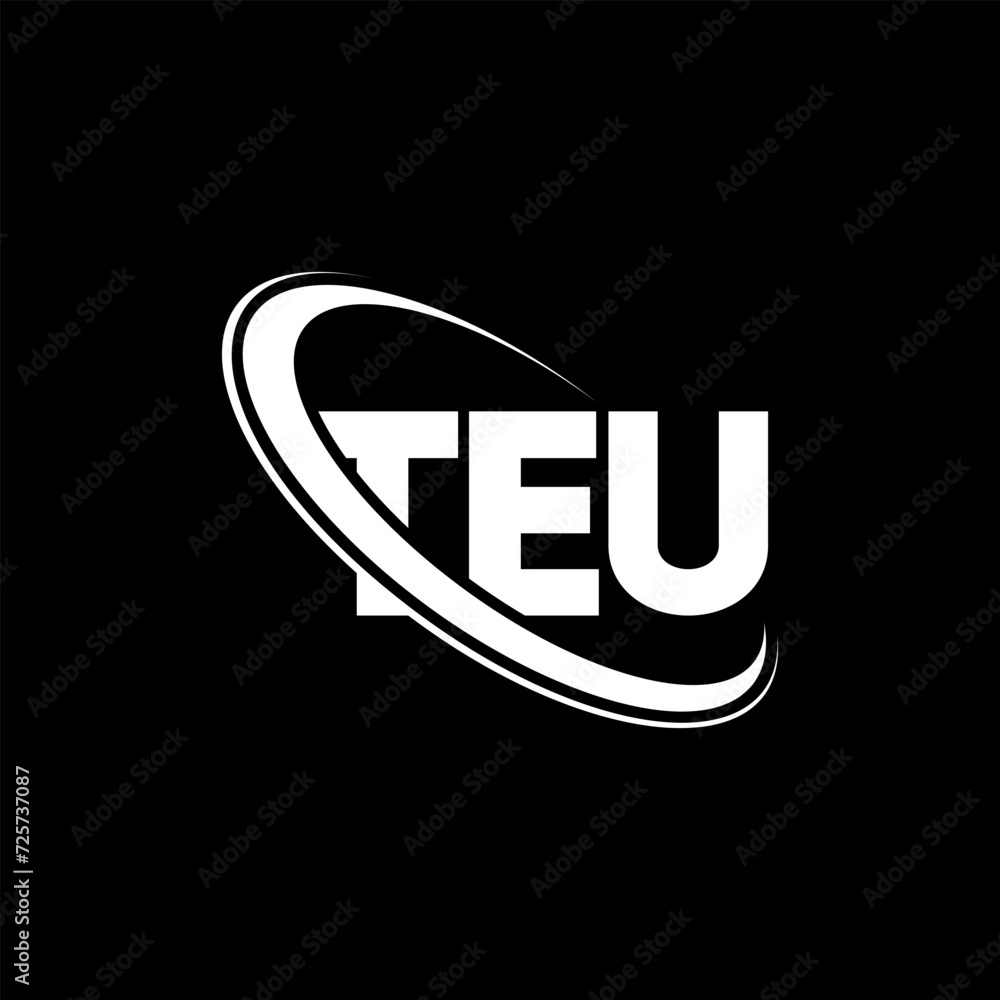 TEU logo. TEU letter. TEU letter logo design. Initials TEU logo linked ...