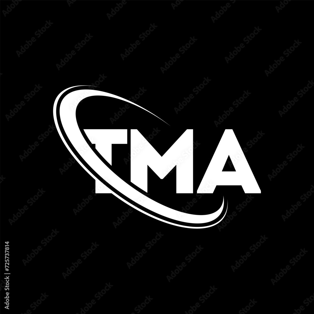TMA logo. TMA letter. TMA letter logo design. Initials TMA logo linked with circle and uppercase ...