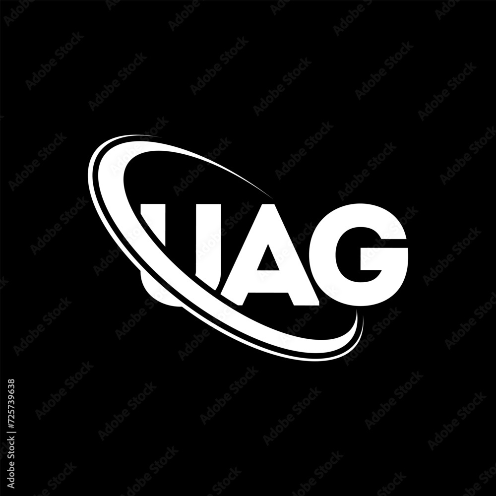 UAG logo. UAG letter. UAG letter logo design. Intitials UAG logo linked ...