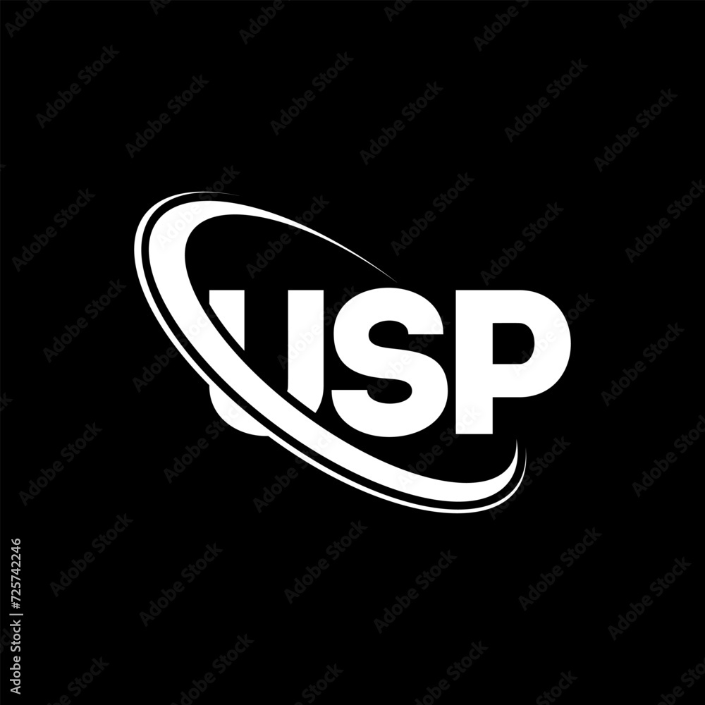 USP logo. USP letter. USP letter logo design. Initials USP logo linked ...