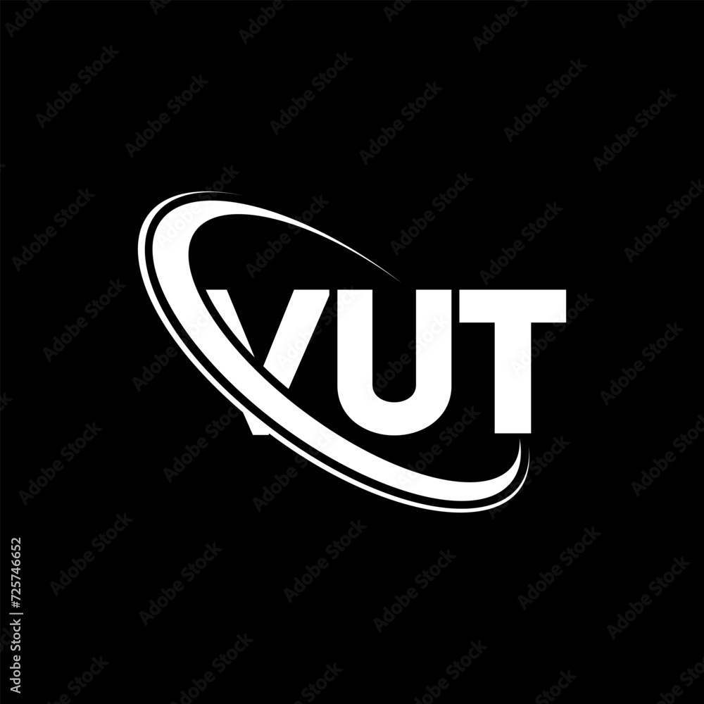 Vut Logo Vut Letter Vut Letter Logo Design Initials Vut Logo Linked With Circle And Uppercase