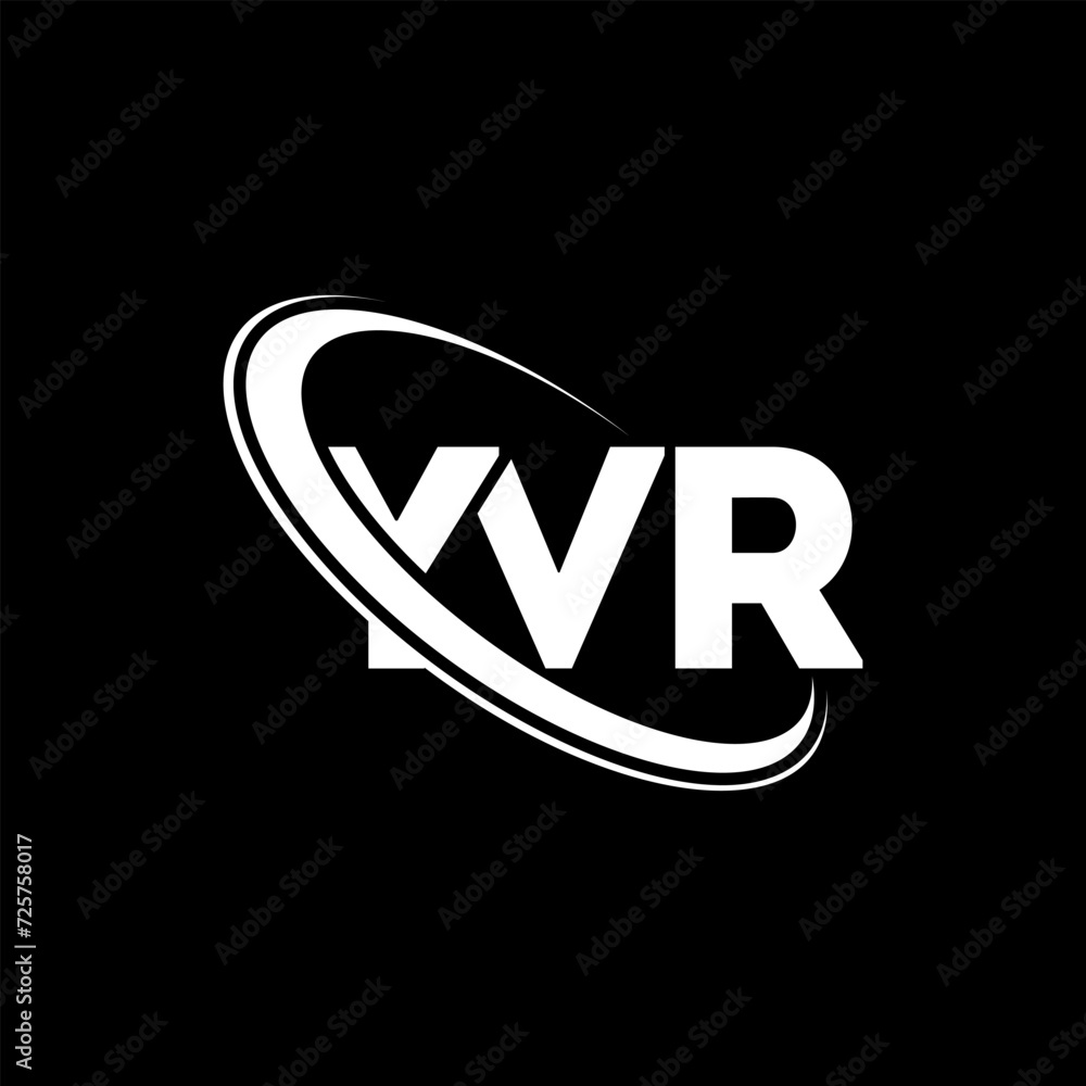 YVR logo. YVR letter. YVR letter logo design. Initials YVR logo linked ...