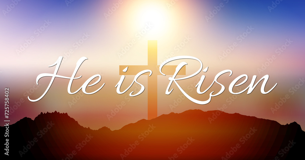 He is Risen Background Stock Illustration | Adobe Stock