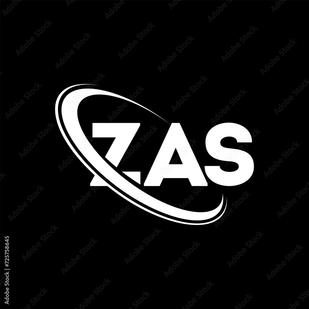 Zas Logo Zas Letter Zas Letter Logo Design Intitials Zas Logo Linked With Circle And