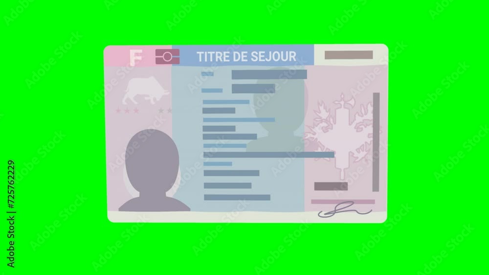 Appearance of a residence permit (titre de séjour in french), permanent ...