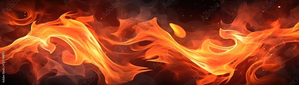 Abstract fiery background with swirling orange and red flames, perfect ...