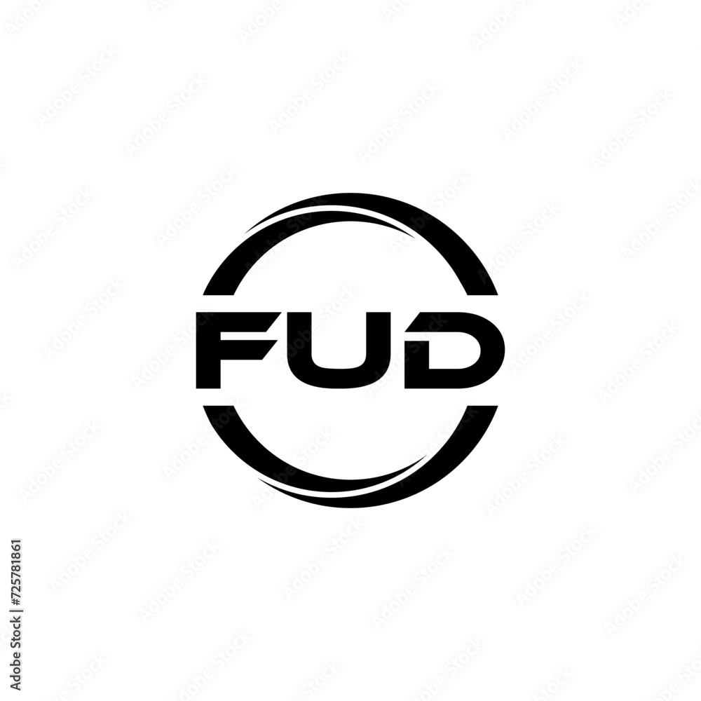 FUD letter logo design with white background in illustrator, cube logo ...