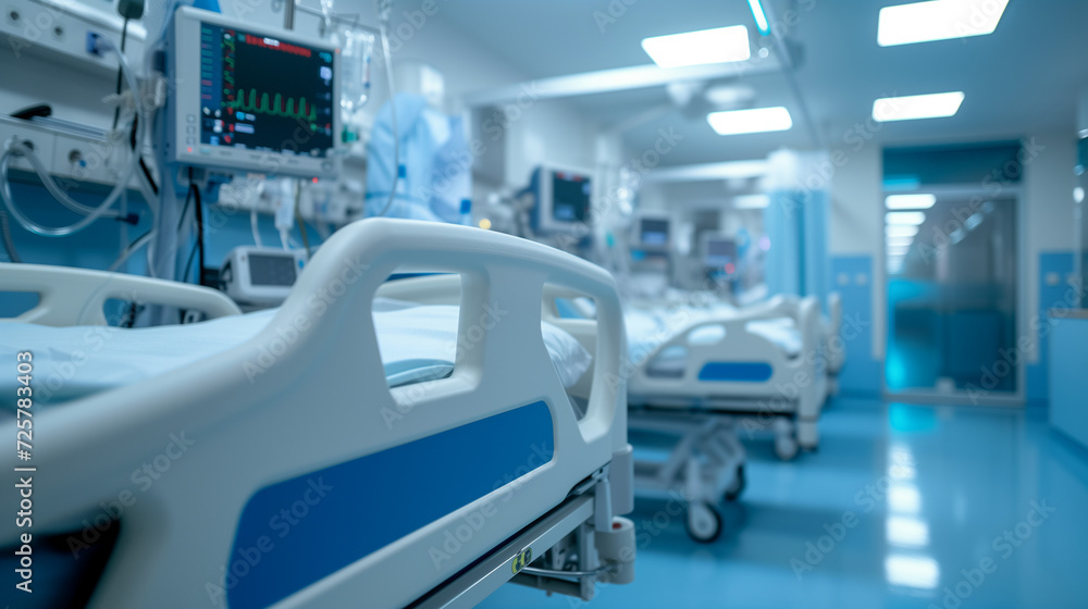 recovery ICU intensive care unit room ward with life support at ...