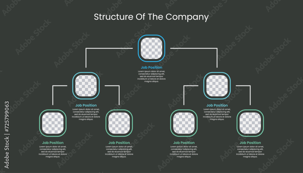 Corporate organizational structure chart infographic. Stock Vector ...