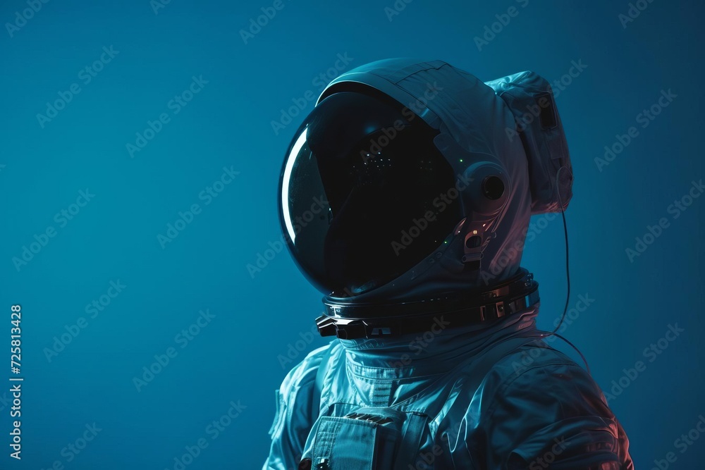 Space-themed model in a futuristic astronaut suit Symbolizing ...