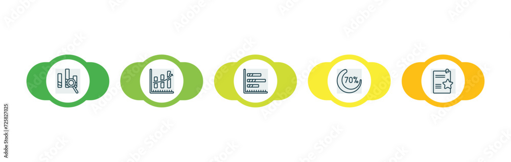 linear icons from user interface concept. outline icons set included data analysis, increasing ...