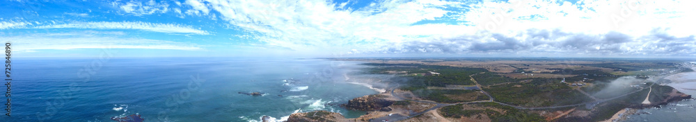 Panoramic Aerial view of South Australia's Southern Most Point on the ...