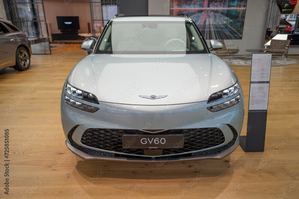 front all-electric Hyundai Genesis GV60 car model in Studio Frankfurt ...