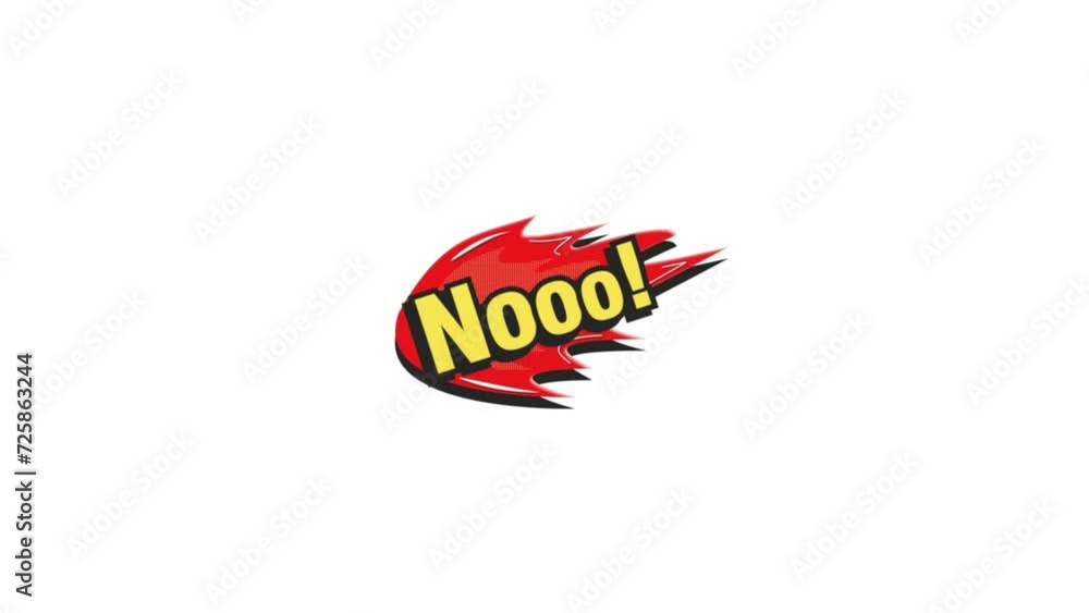 Comic Bubble Expression: Retro Pop Art Style, NOOO! Cartoon ...