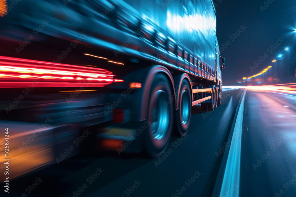 Transportation, logistic, highway traffic concept. Truck on highway ...