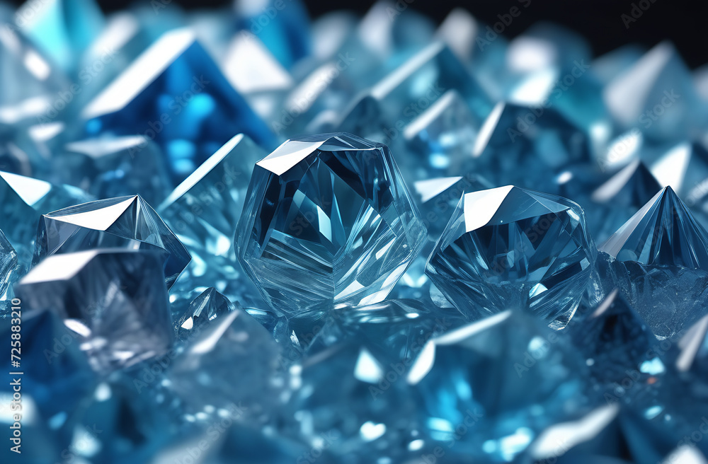 Crystal class background. Abstract blue crystal background Stock Photo ...