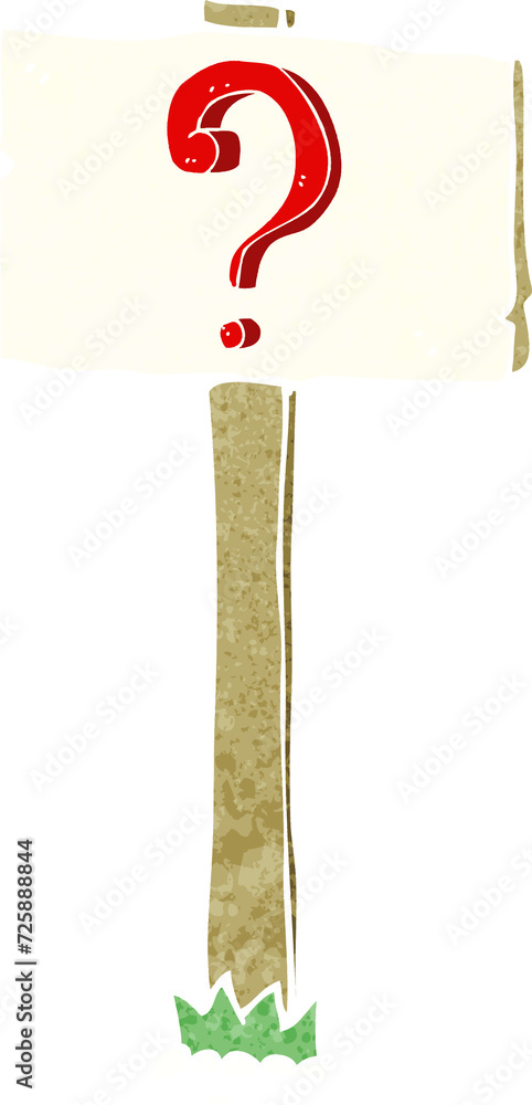 cartoon signpost with question mark Stock Illustration | Adobe Stock