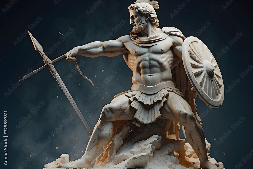 Marble sculpture of a stoic man. Marble sculpture of a stoic man ...