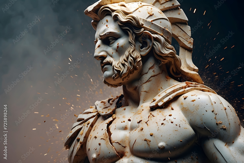 Marble sculpture of a stoic man. Marble sculpture of a stoic man ...