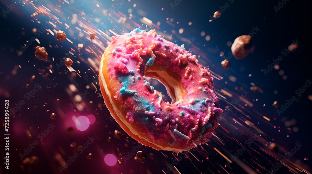 Donut Space Cyberpunk Iridiscent Future Dessert Pastel Sweets Bakery ...