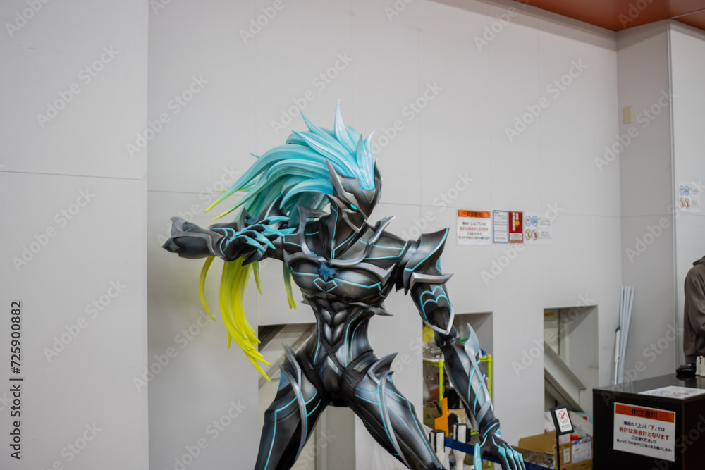 Tokyo, Japan, 30 October 2023 : Life-size anime robot figure on display ...