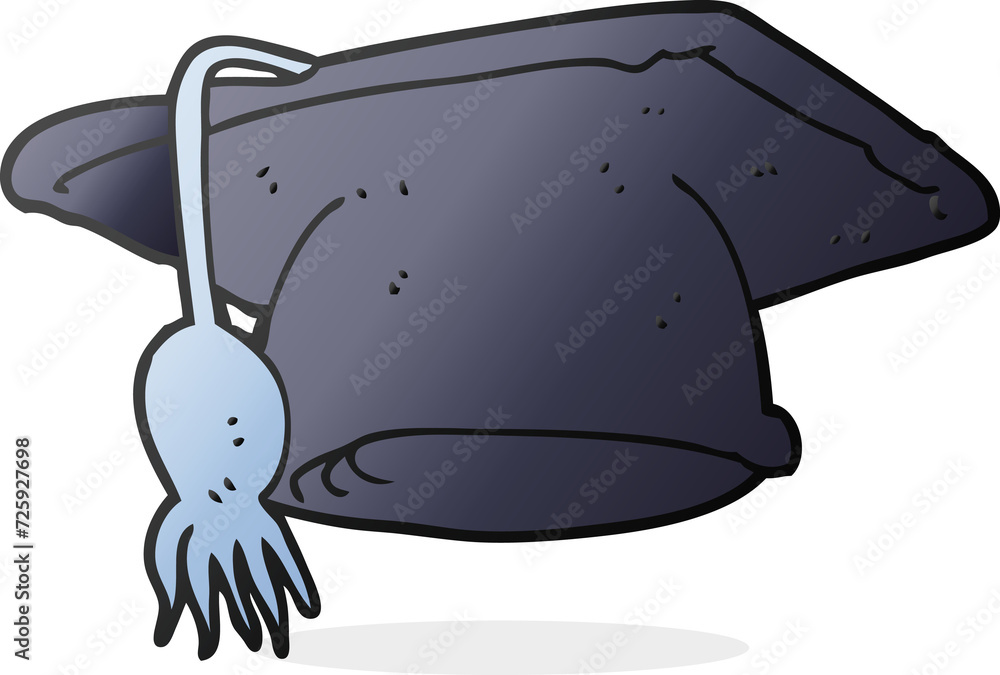 cartoon graduation cap Stock Illustration | Adobe Stock