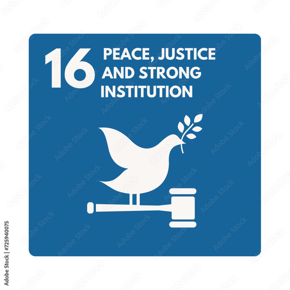 16th Goal of sustainable development goals " peace, Justice and strong ...