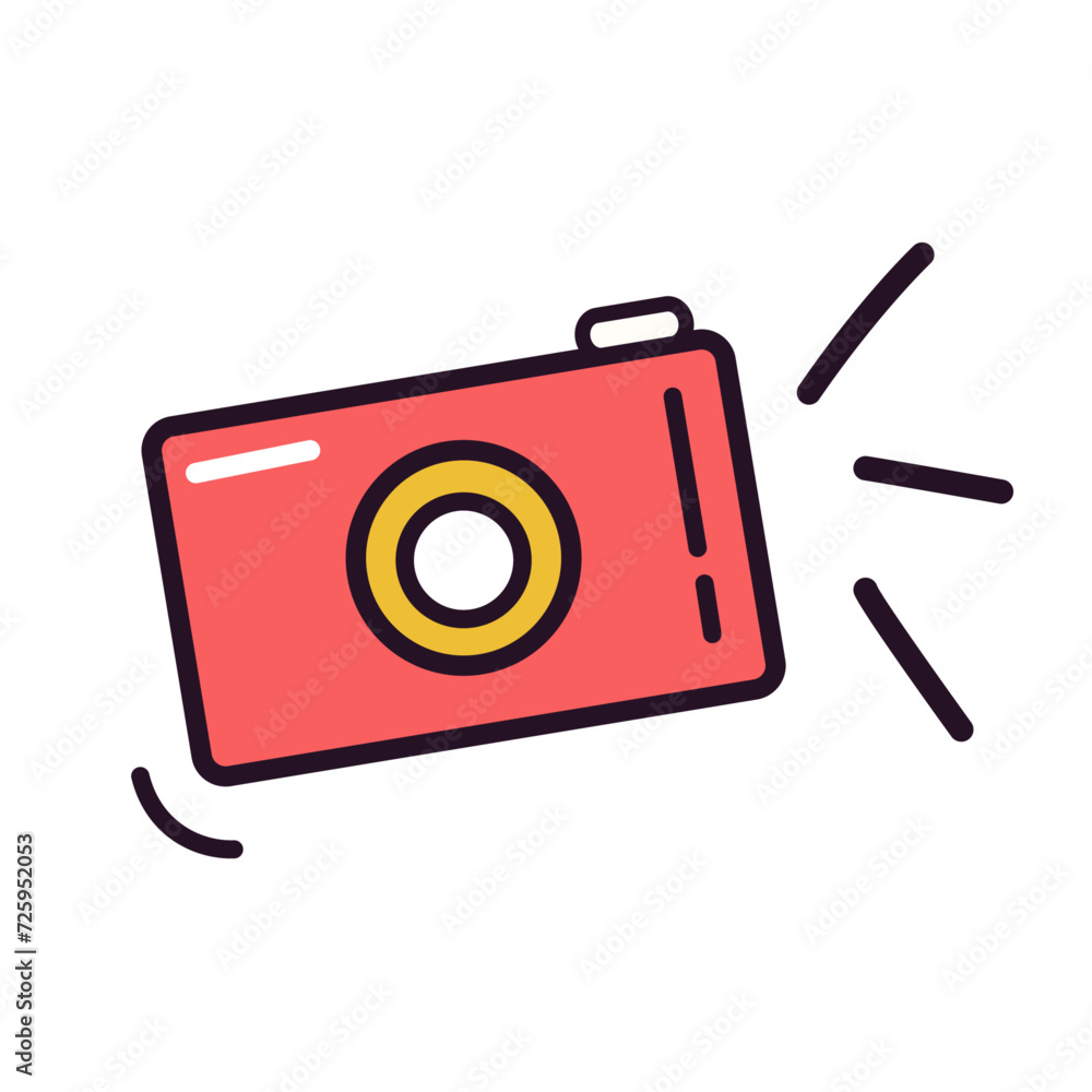Simple camera icon in trendy flat style isolated on white background ...